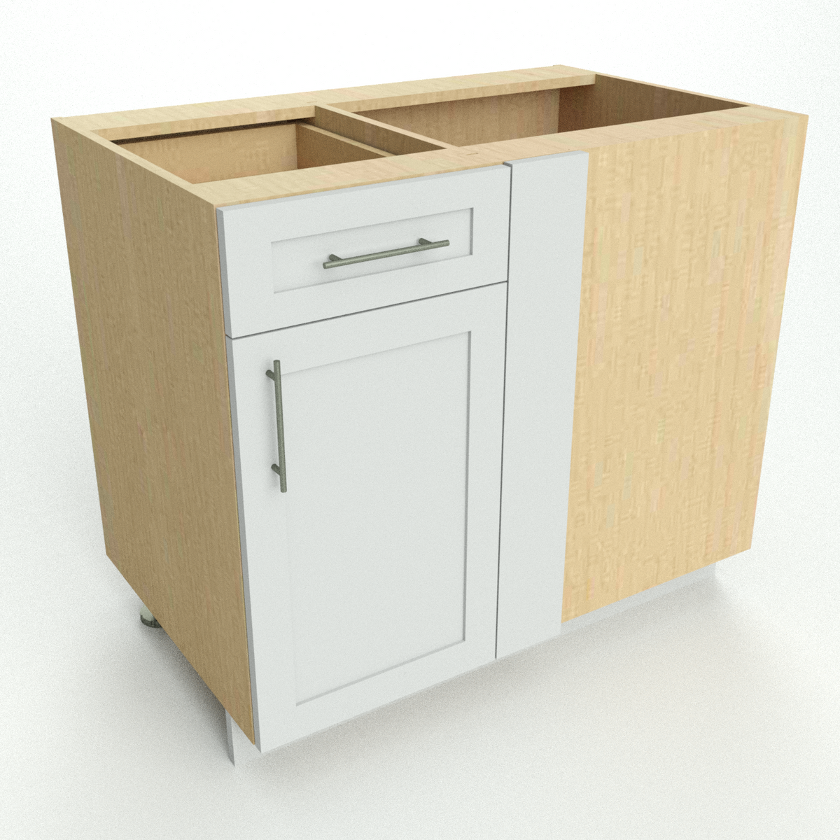 Blind Corner Base Cabinet - 1 Door 1 Drawer - Custom Cabinets - MKE ...